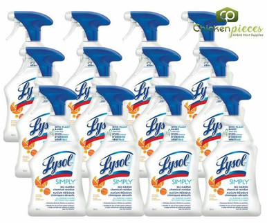 Lysol Simply All-Purpose RTU Cleaner, Orange Blossom, 650 mL/22 oz (12 ...