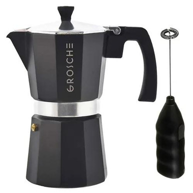 Grosche Milano 6-Cup Stovetop Espresso Maker with E-z Latte Milk Frother