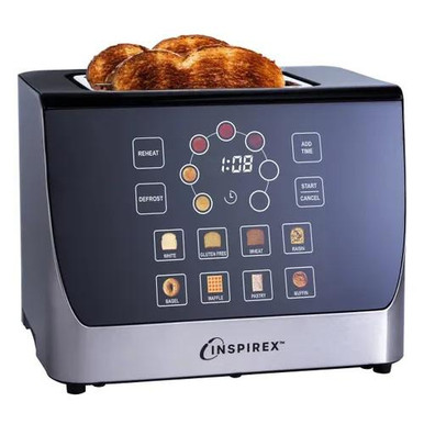Inspirex 2 Slice Interactive Touchscreen Automatic Toaster 1.6 kg/3.53 lbs