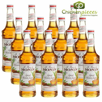 Monin Premium Spiced Brown Sugar Flavoring Syrup 750mL/25.36oz (12/Case)