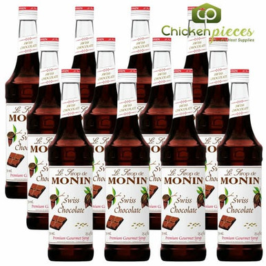Monin Premium Swiss Chocolate Flavoring Syrup 750mL/25.36oz (12/Case)