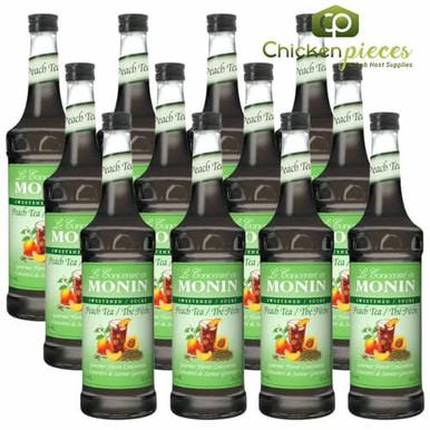 Monin 750 mL Peach Tea 7:1 Concentrate 750mL/25.36oz (12/Case)
