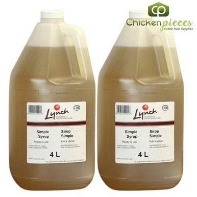 Lynch Foods Beverage Syrup, Simple 4L/1.057 gallon (2/Case)