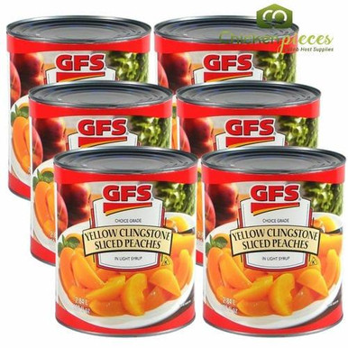 Gordon Choice GFS Sliced Peaches In Light Syrup Clingstone 2.84L/6oz (6 ...