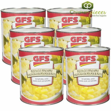 Gordon Choice GFS Pizza Cut Pineapples In Natural Juice 2.84L/6oz (6/Case)