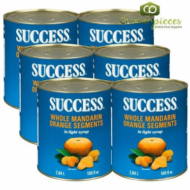 Success Sectioned Mandarin Oranges, Light Syrup 2.84L/6oz (6/Case)