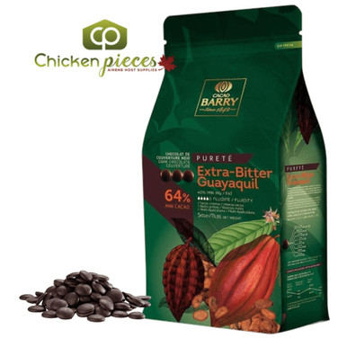 Cacao Barry 64% Extra-Bitter Guayaquil - Dark Chocolate Couverture, 5KG ...