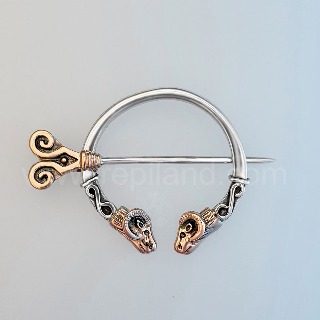 Dunface Penannular, sterling & rose gold - R E Piland Goldsmiths