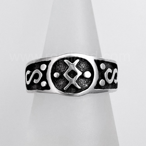 Ingwaz Rune Ring, sterling - R E Piland Goldsmiths