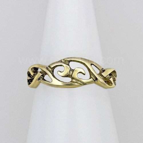 Hawise Knot Ring, gold - R E Piland Goldsmiths