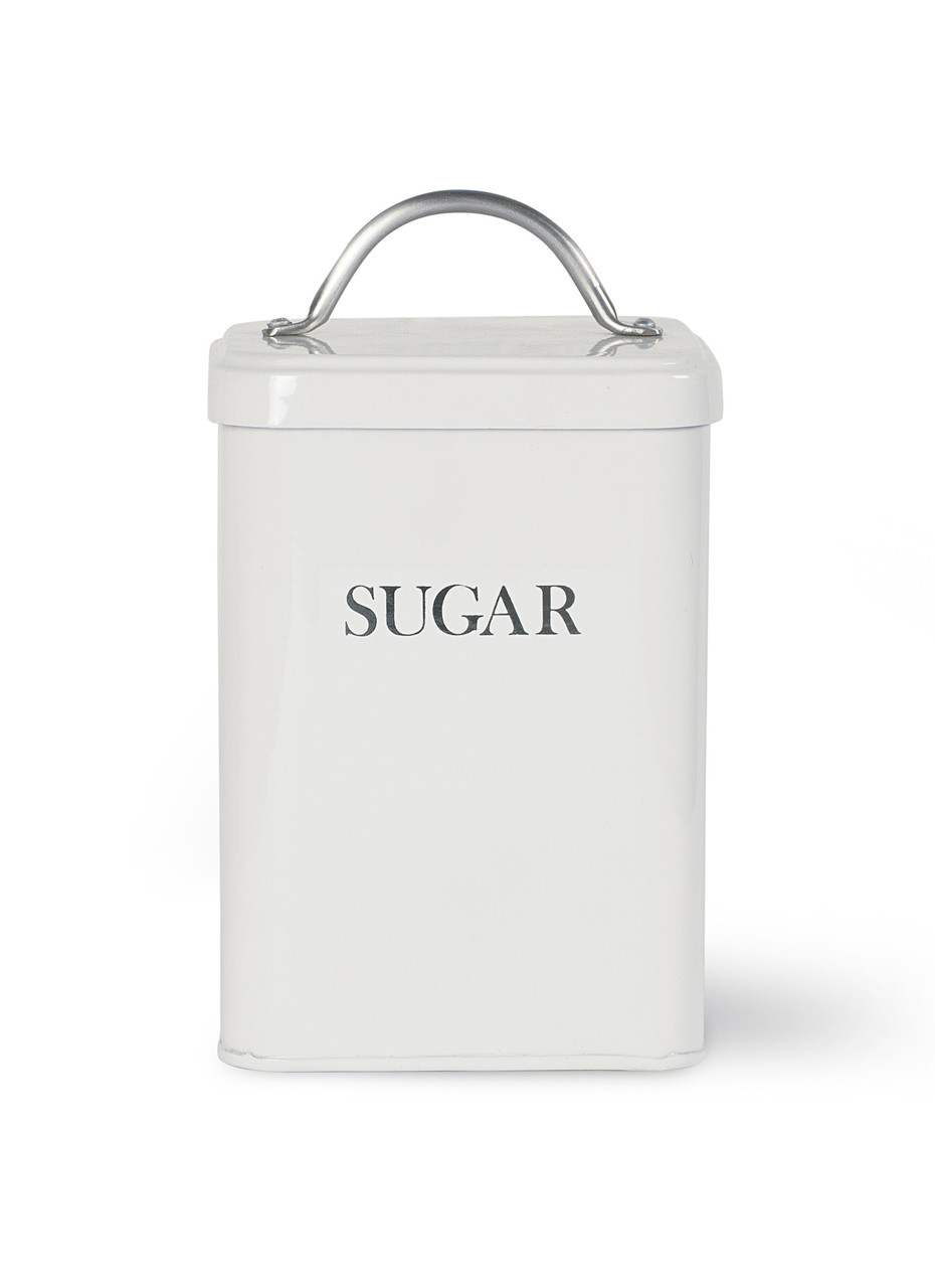 Steel Sugar Canister in White - Original | Garden Trading