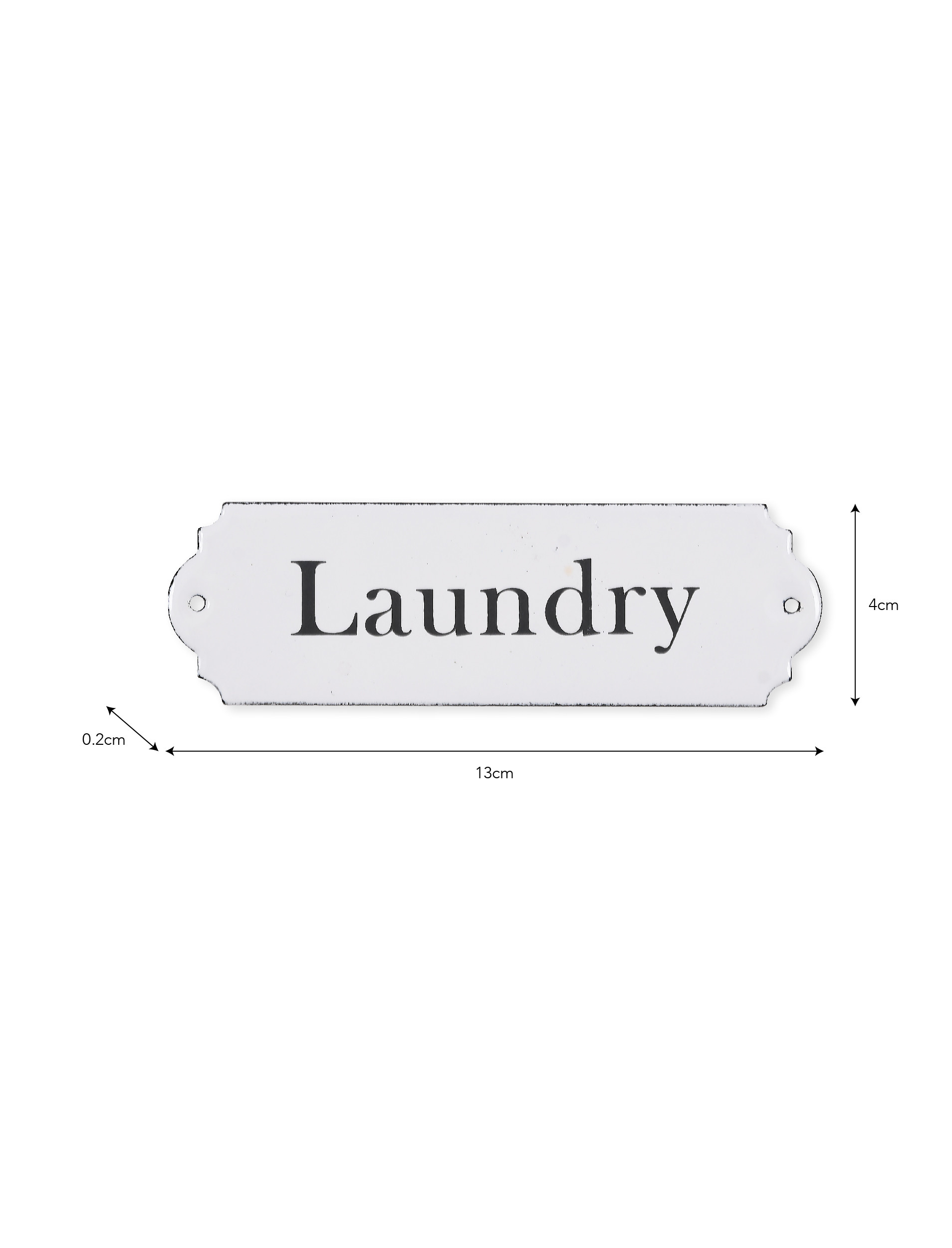 Enamel Laundry Sign White | Garden Trading