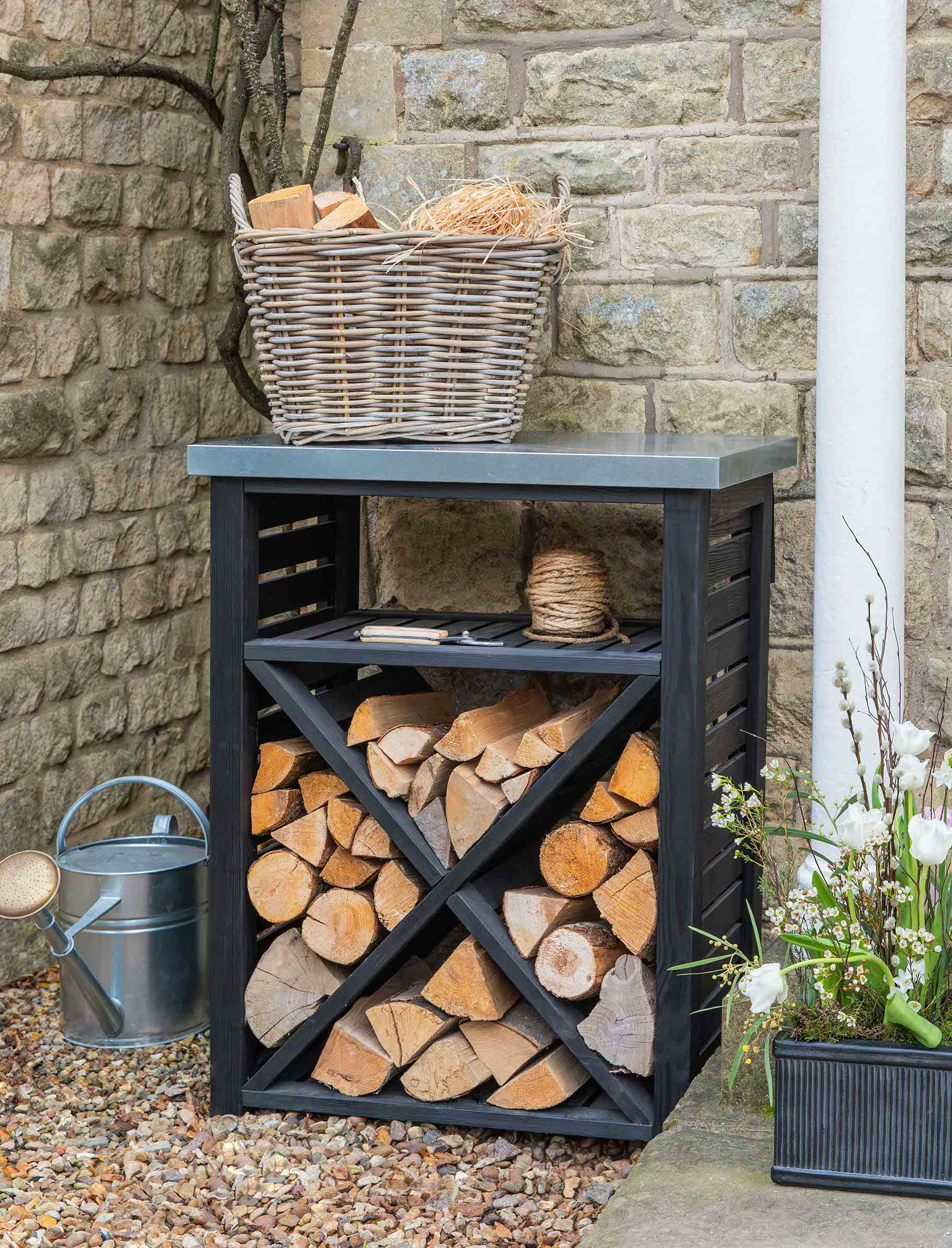 Moreton Cross Log Store Spruce | Garden Trading