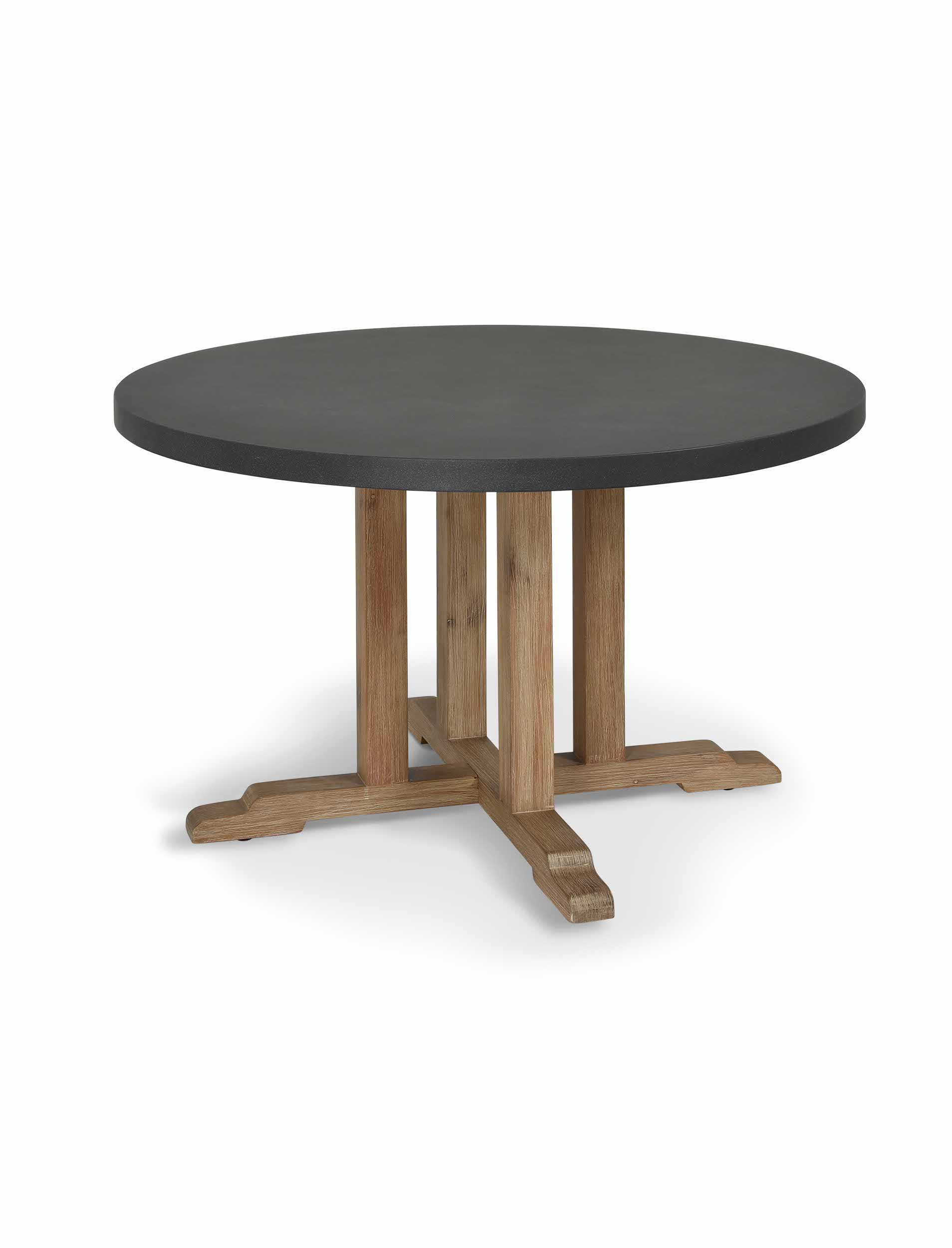 Burcot Round Dining Table Medium Slate Grey | Garden Trading