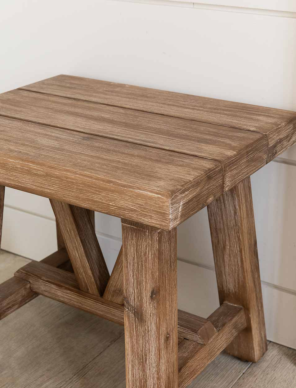 Chilford Solid Wood Stool Side Table | Garden Trading
