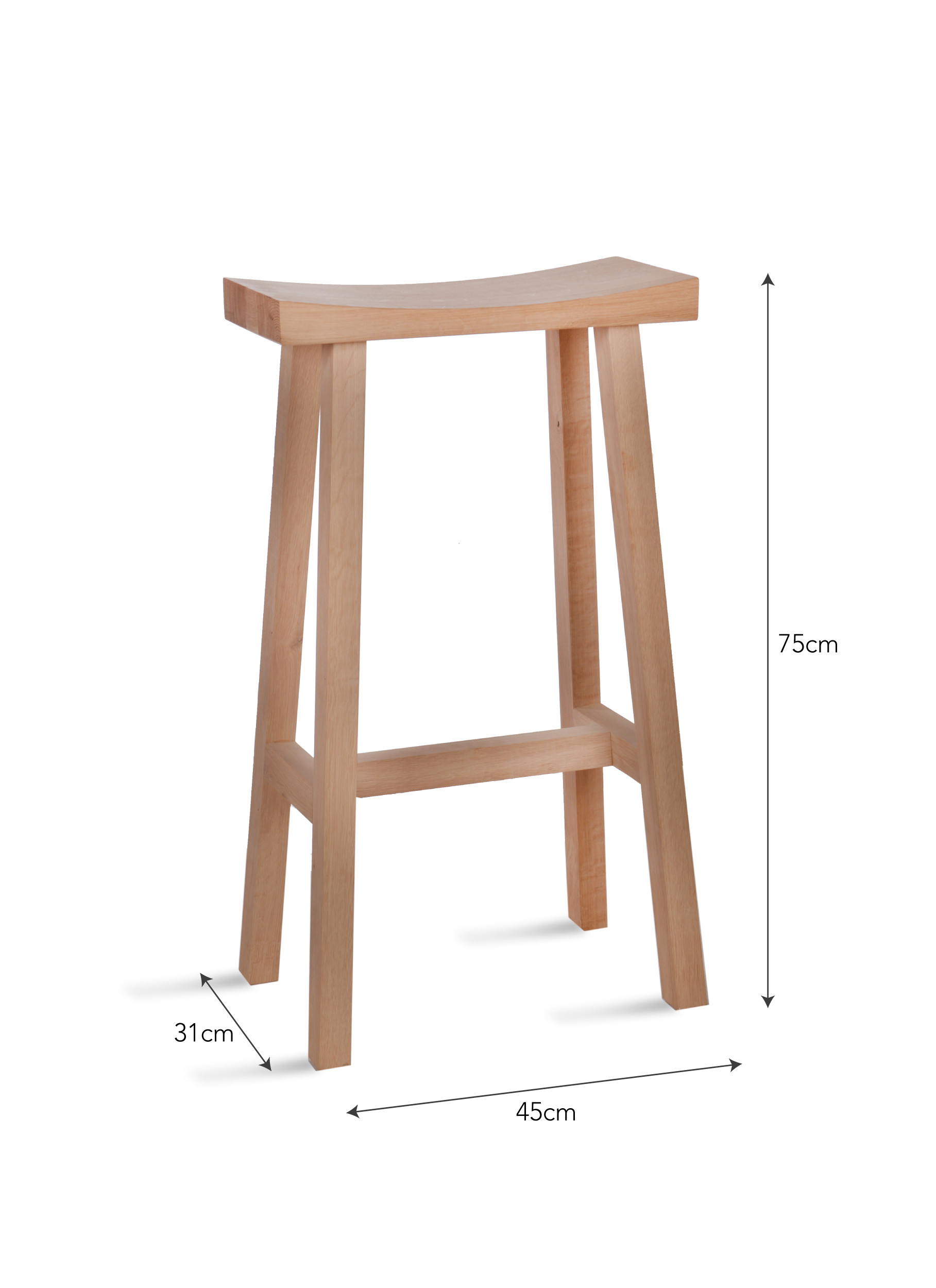 Clockhouse Bar Stool Natural | Garden Trading