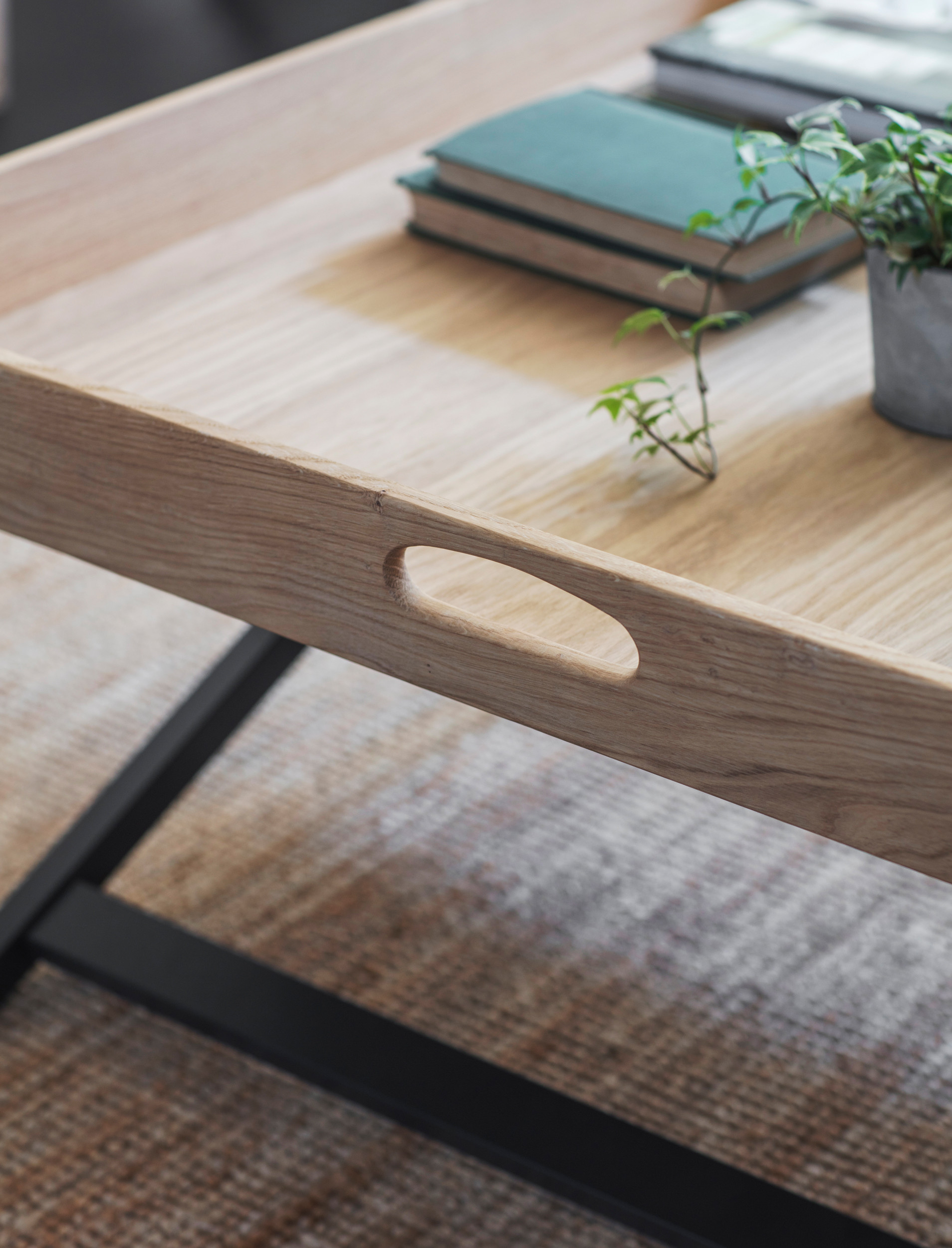 Clockhouse Butlers Coffee Table Square Carbon & Natural