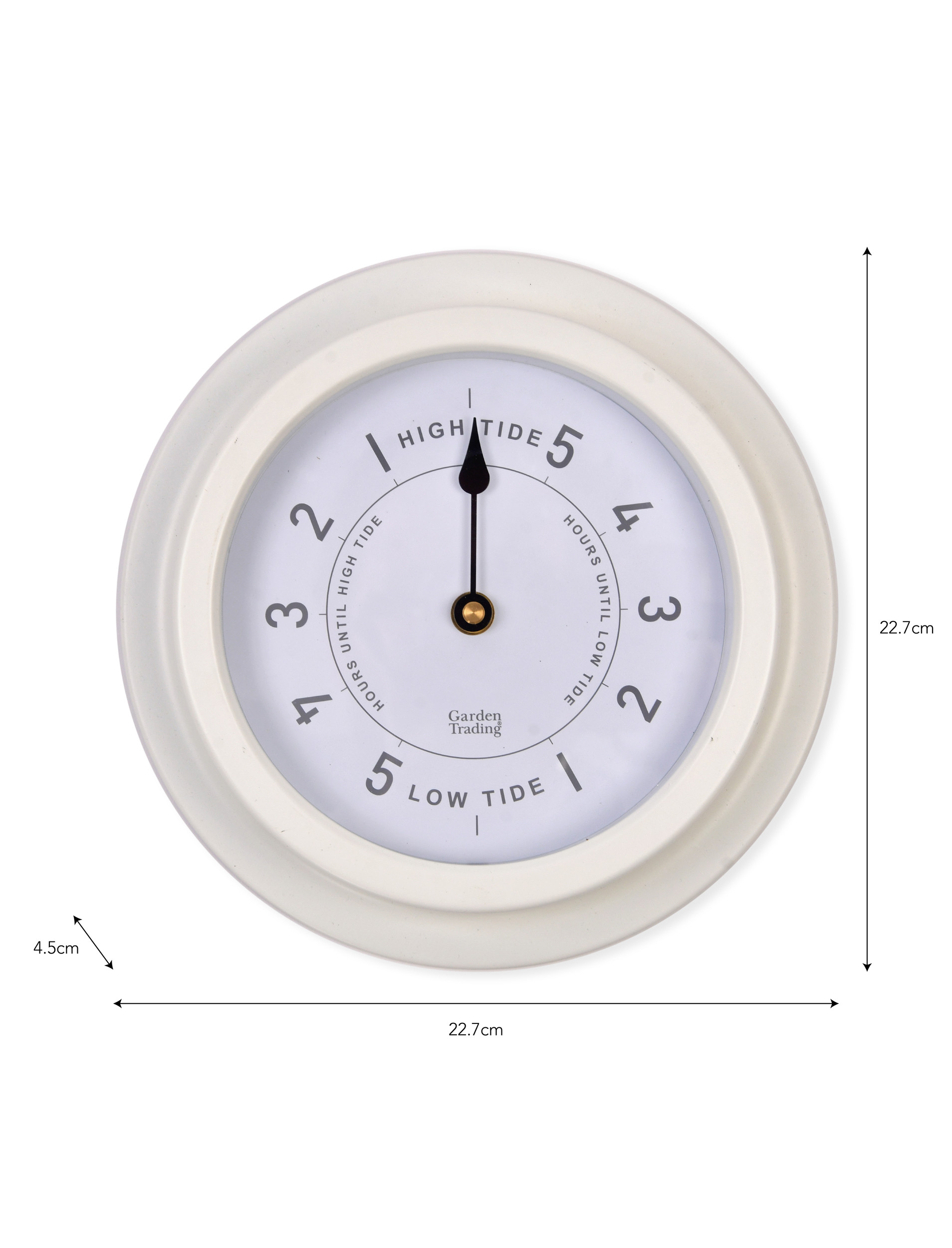 Narberth Tide Clock 22.7cm Lily White | Garden Trading