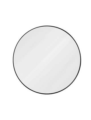 45cm Round Wall Mirror Black - Cherington | Garden Trading