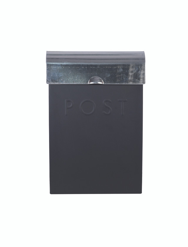 Classic Post Box with Lock Carbon | Garden Trading
