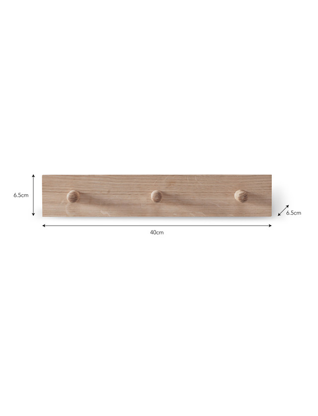Oak Peg Rail - 3 Pegs - Hambledon | Garden Trading