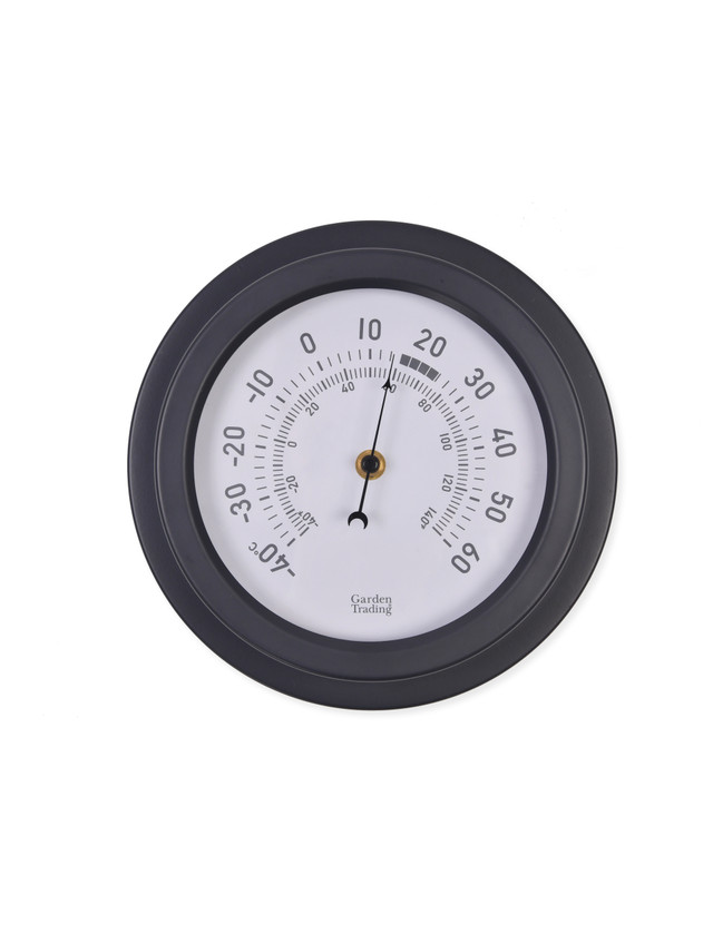 Tenby Thermometer Carbon | Garden Trading