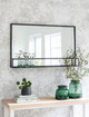 Sapperton Mirror with Shelf Wide Black | Garden Trading