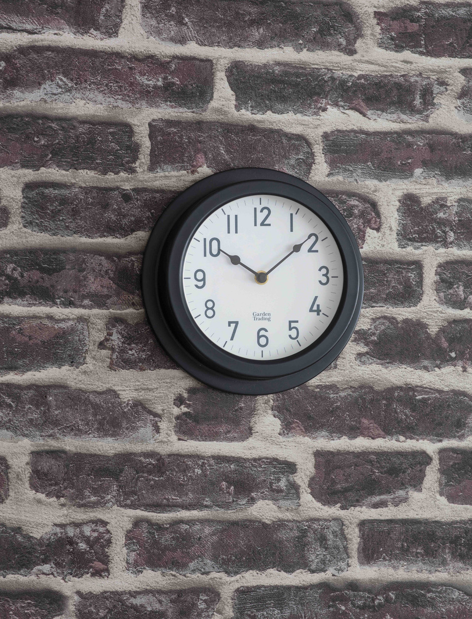 Tenby Clock 22cm Carbon | Garden Trading