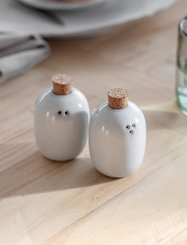 Ithaca Salt Pepper Shakers White