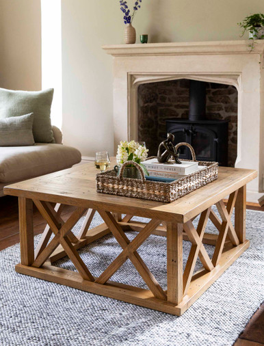 Oxhill Coffee Table Square Natural Garden Trading