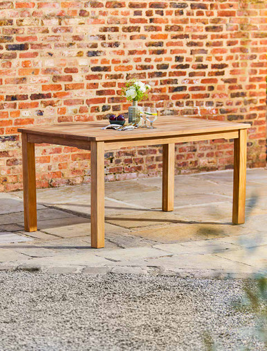 Marbrook Teak Rectangular Table 150cm x 90cm | Garden Trading