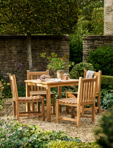 Marbrook Table 90cm X 90cm & 4 Grisdale Side Chairs - Teak, Na