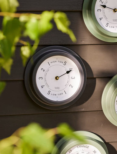 Narberth Tide Clock 22.7cm Carbon | Garden Trading