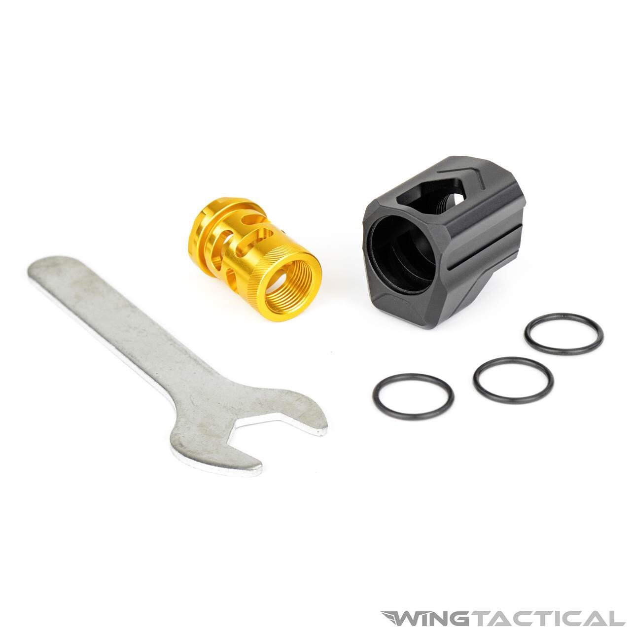 Tyrant CNC Uni-Comp Universal 9mm Pistol Compensator | Wing Tactical