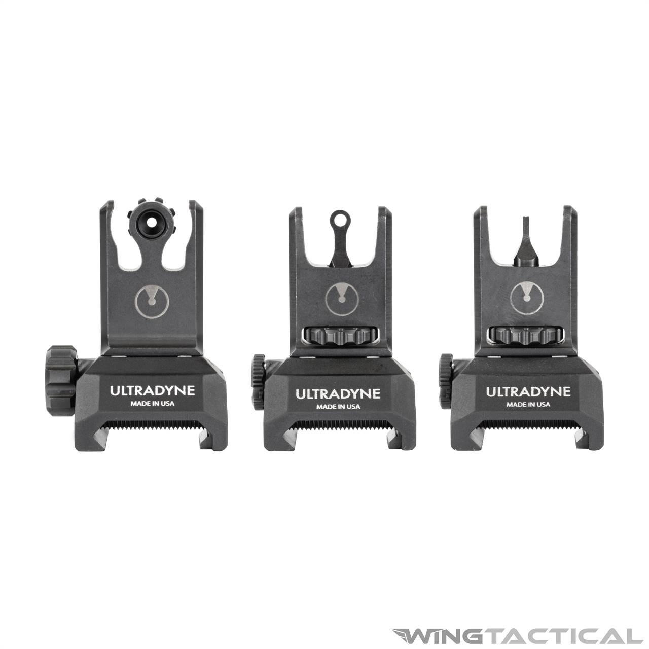 Ultradyne C2 Flip-Up Front and Rear Sight Combo | Wing Tactical