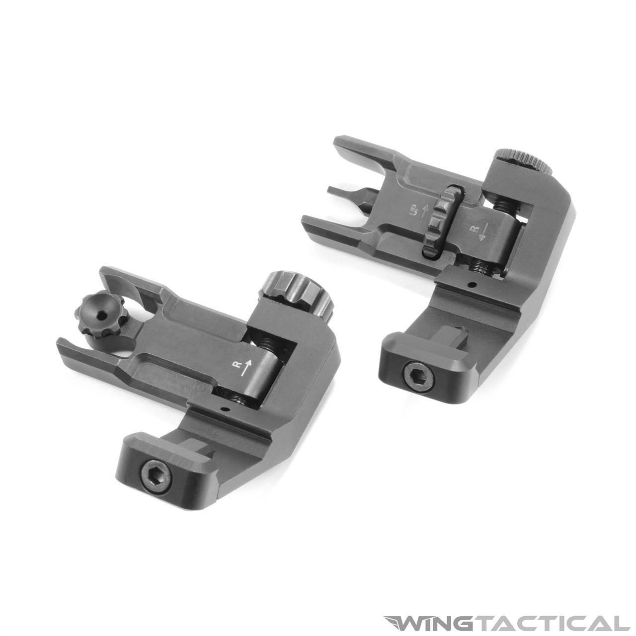 Ultradyne C2 Folding Front and Rear Offset Sight Combo | Wing Tactical