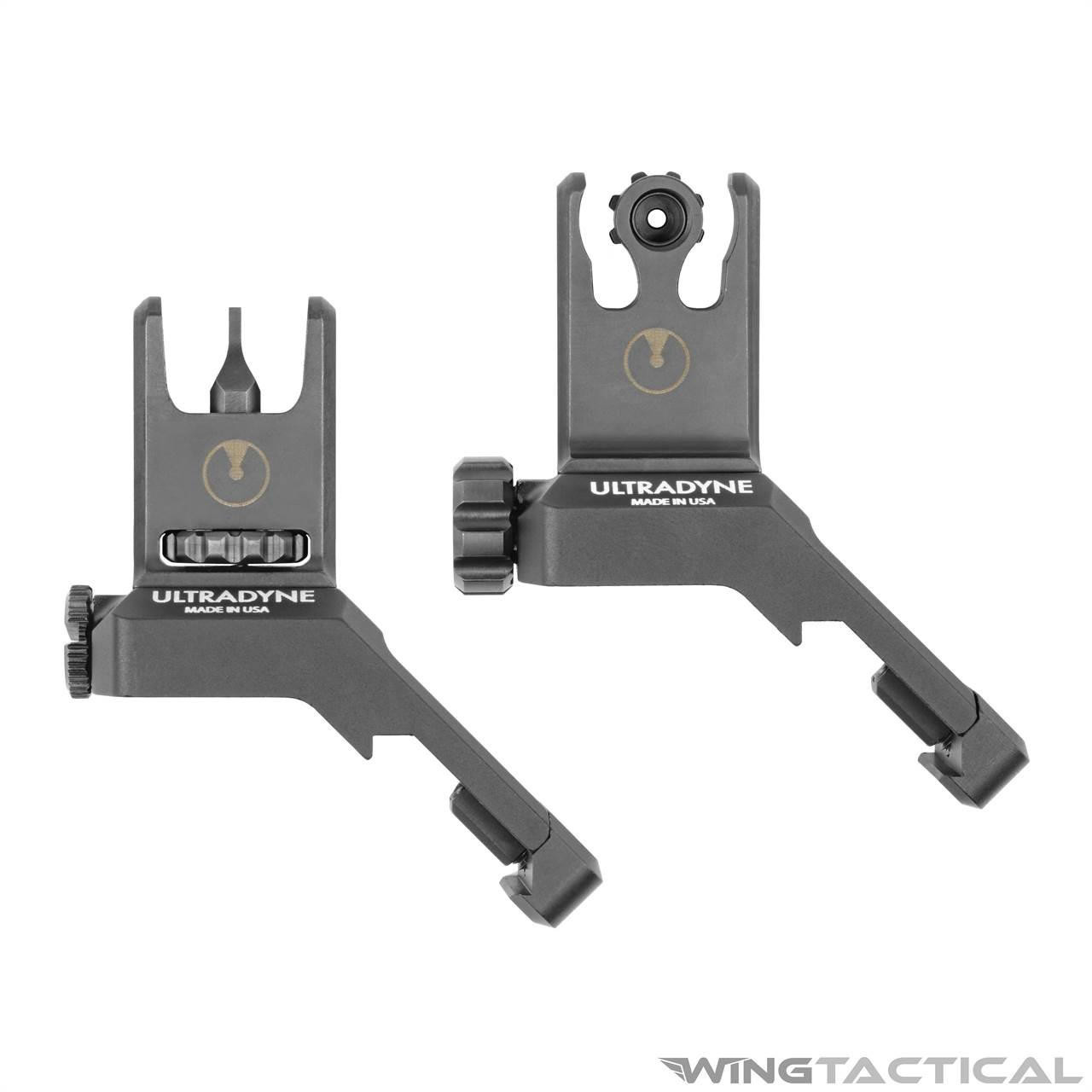 Ultradyne C2 Folding Front and Rear Offset Sight Combo | Wing Tactical