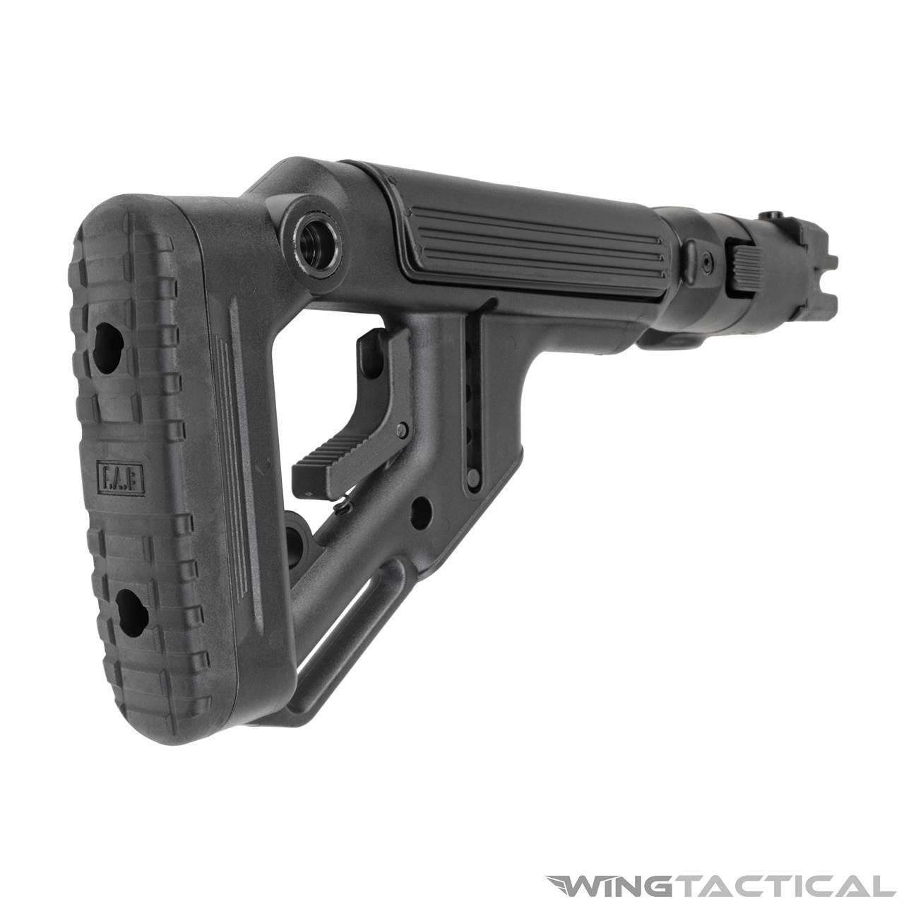 FAB Defense AK/AKM/AKS/AKMS Folding Stock w/ Cheek Riser