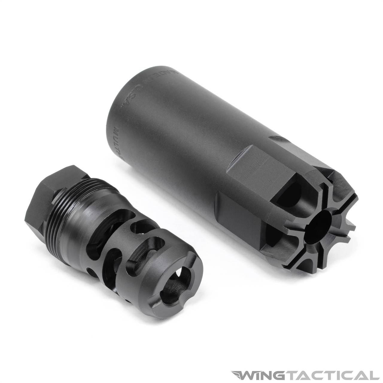 Armaspec 30 Cal. Catacomb Muzzle Brake with Mini-Reactor Blast Shield