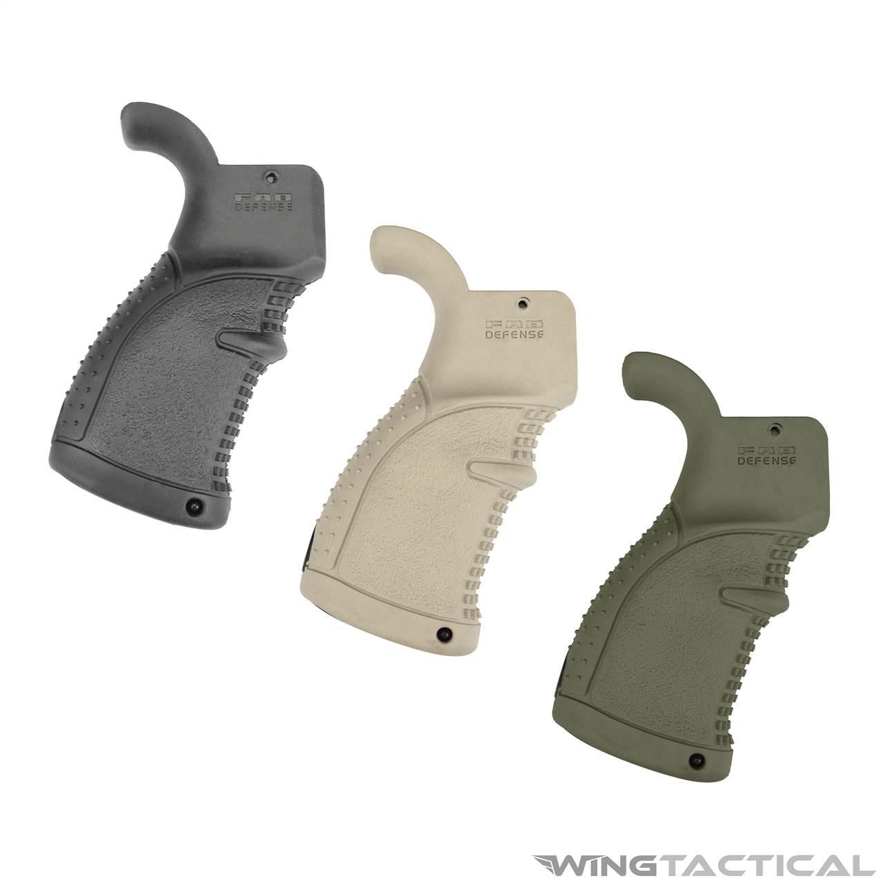 FAB Defense AR15 Rubber Pistol Grip (AGR-43) | Wing Tactical