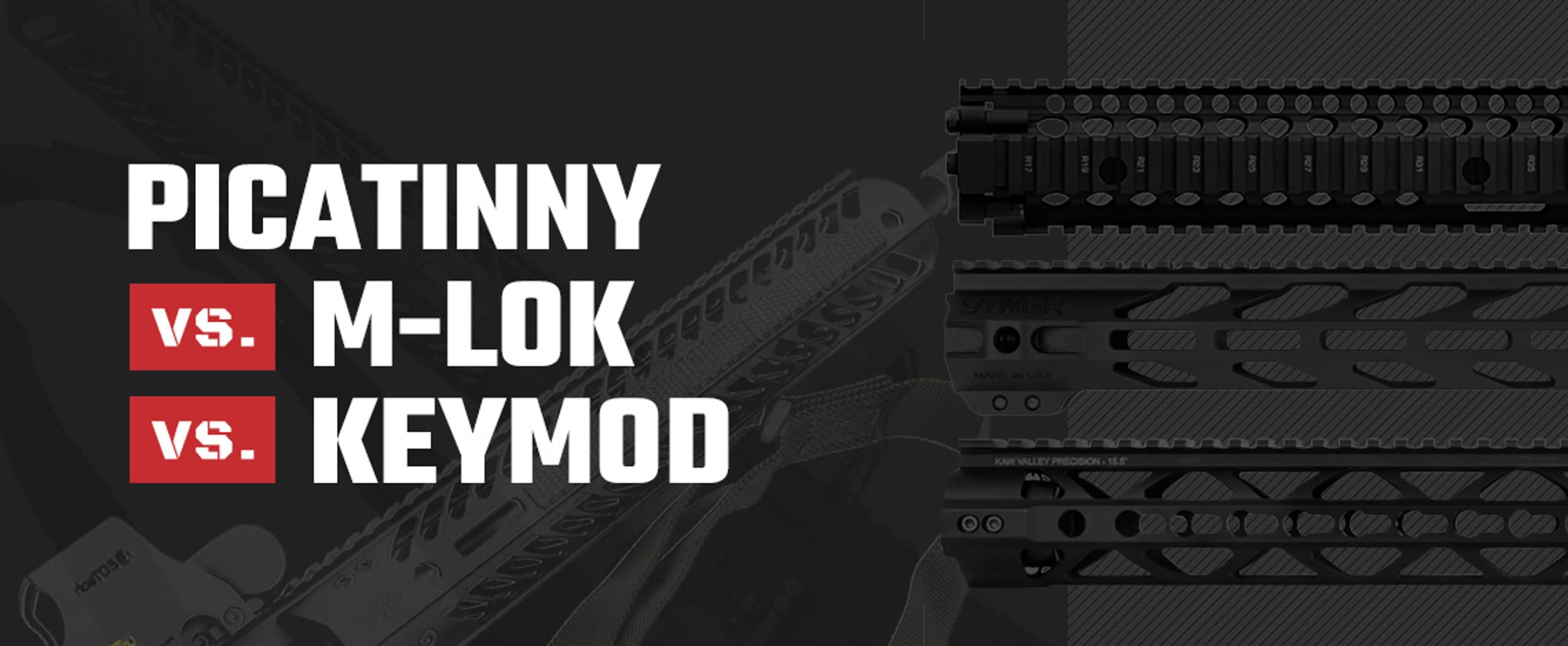 Picatinny vs. M-LOK vs. KeyMod - Wing Tactical