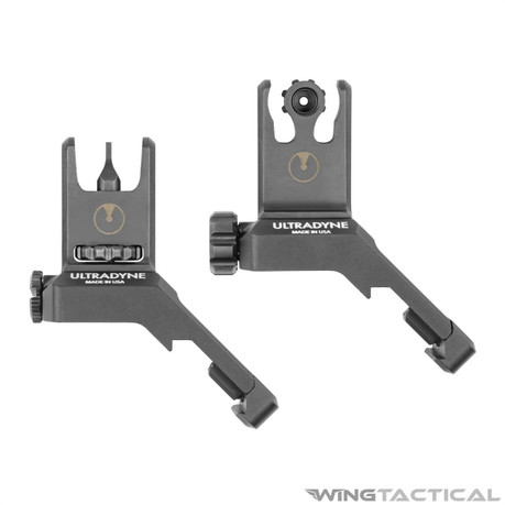 Ultradyne C2 Folding Front and Rear Offset Sight Combo | Wing Tactical
