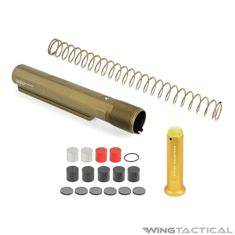 Strike Industries FDE AR-15 Buffer Tube Kit with Adjustable Buffer