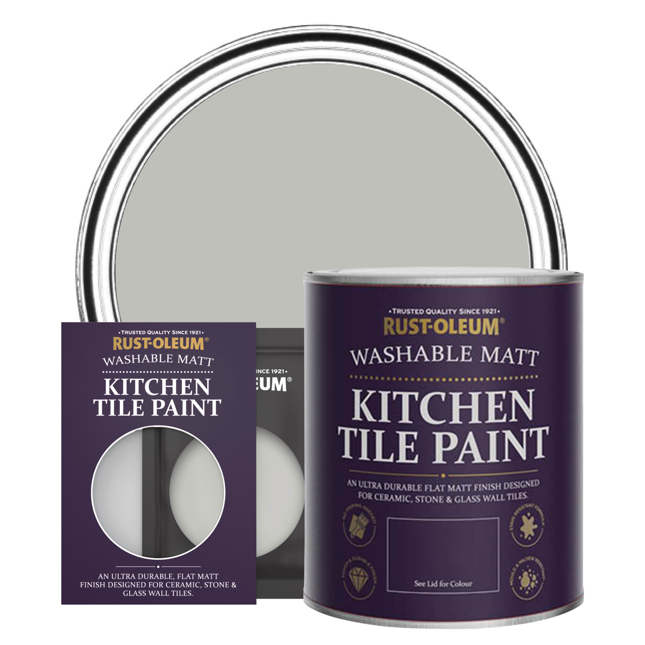 Flint Kitchen Cupboard Paint - Matt Grey Finish