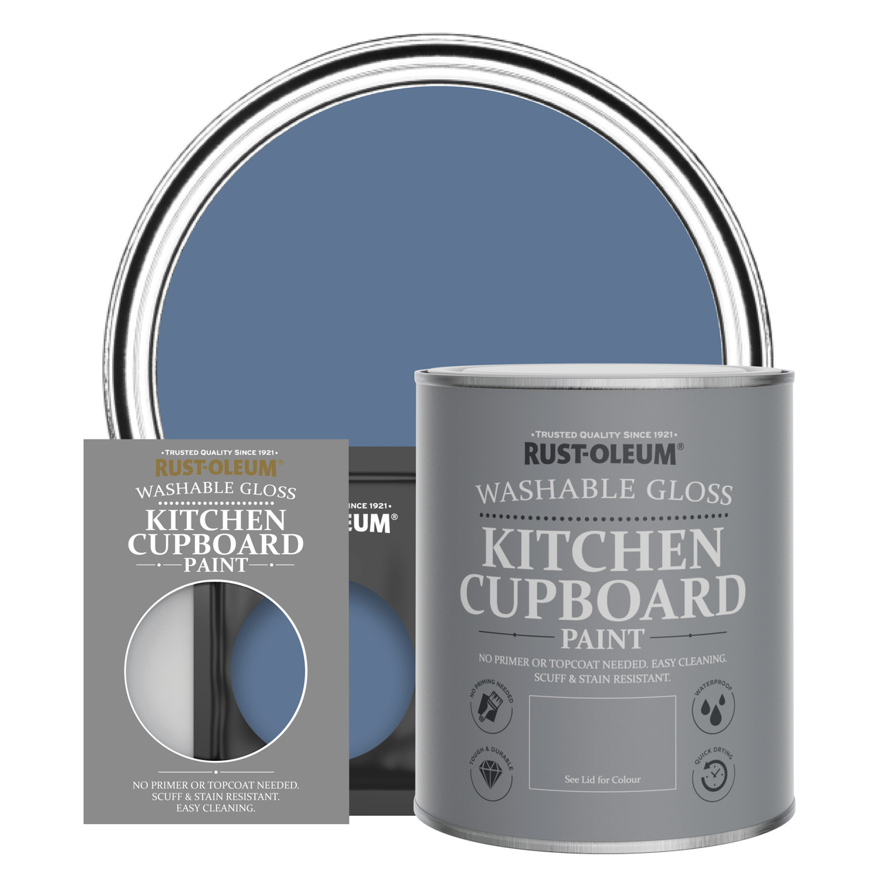 Blue River Kitchen Cupboard Paint - Matt Blue Finish
