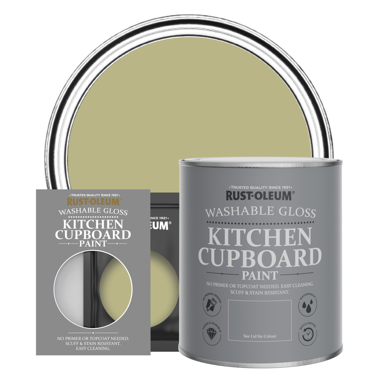 Sage Green Kitchen Cupboard Paint - Matt Green Finish