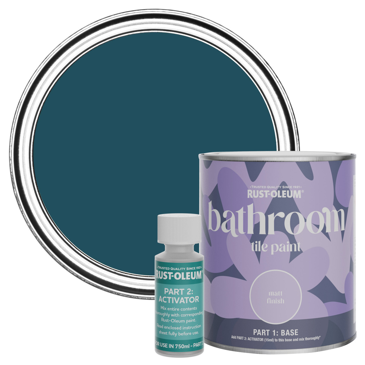 Gresham Blue Bathroom Tile Paint - Matt Blue Finish