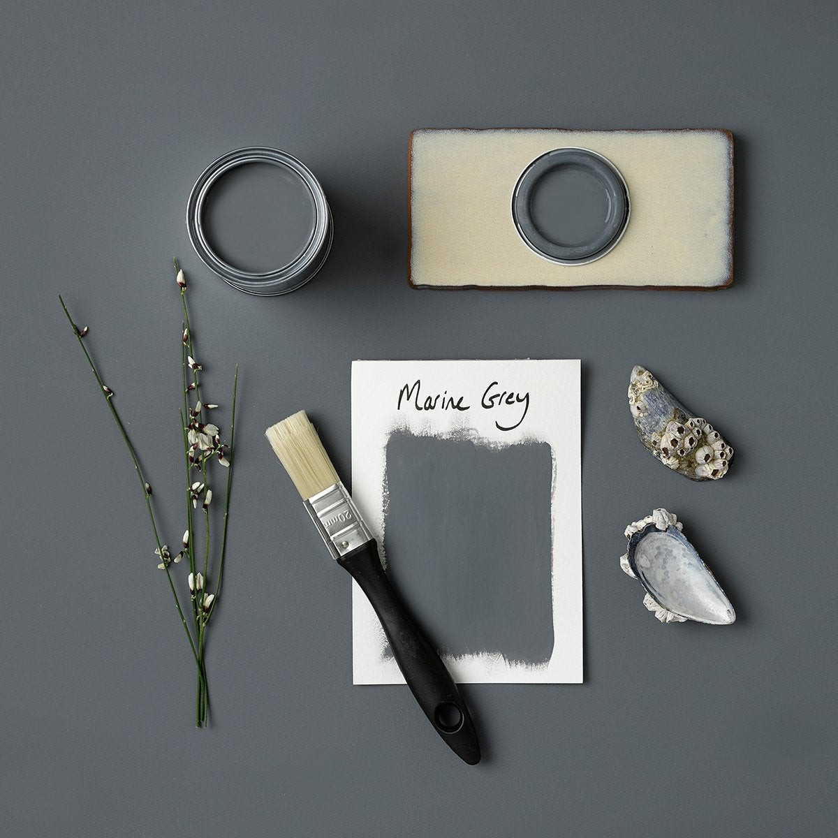 Marine Grey Bathroom Wall & Ceiling Paint - Matt Grey