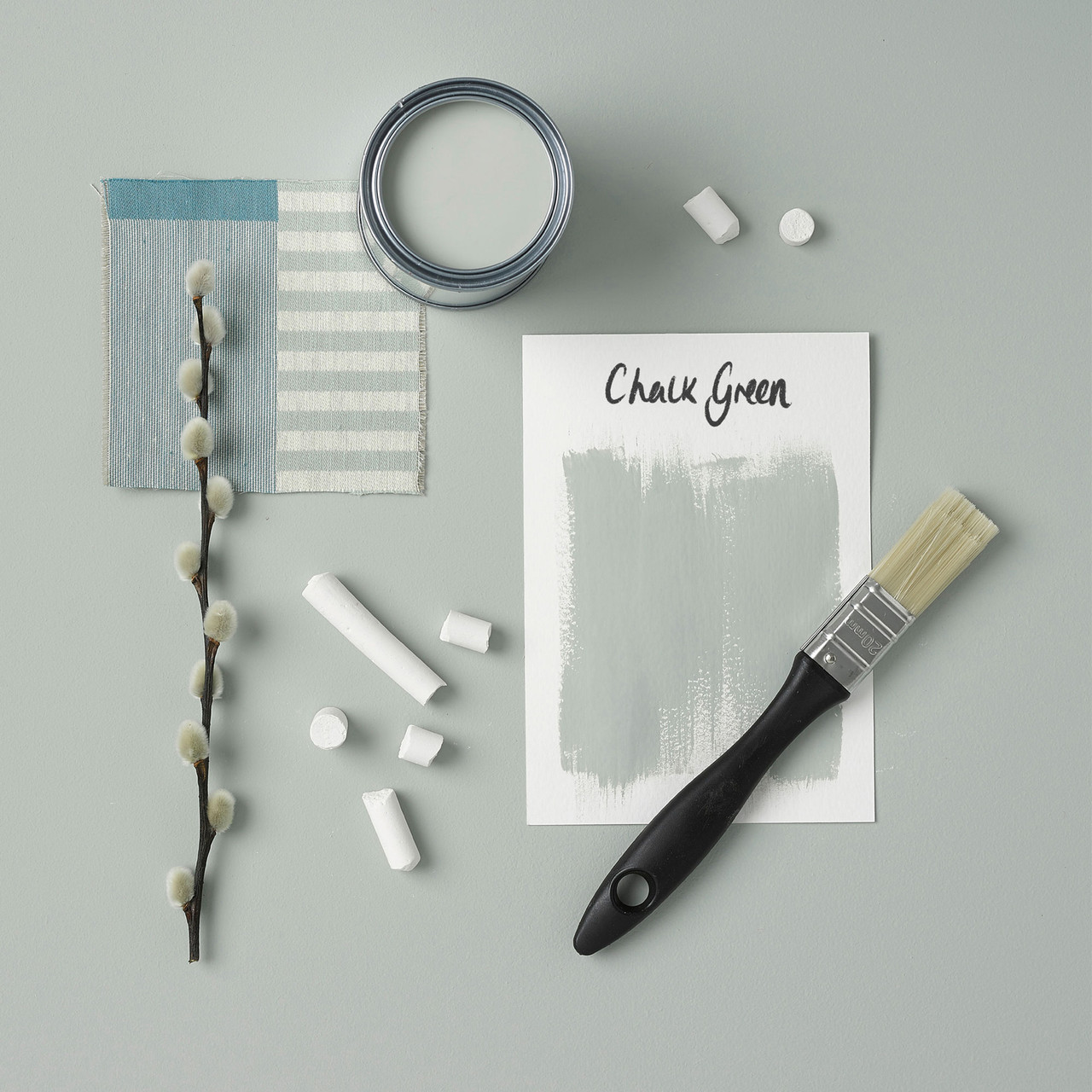 Chalk Green Kitchen Tile Paint - Matt Green Finish