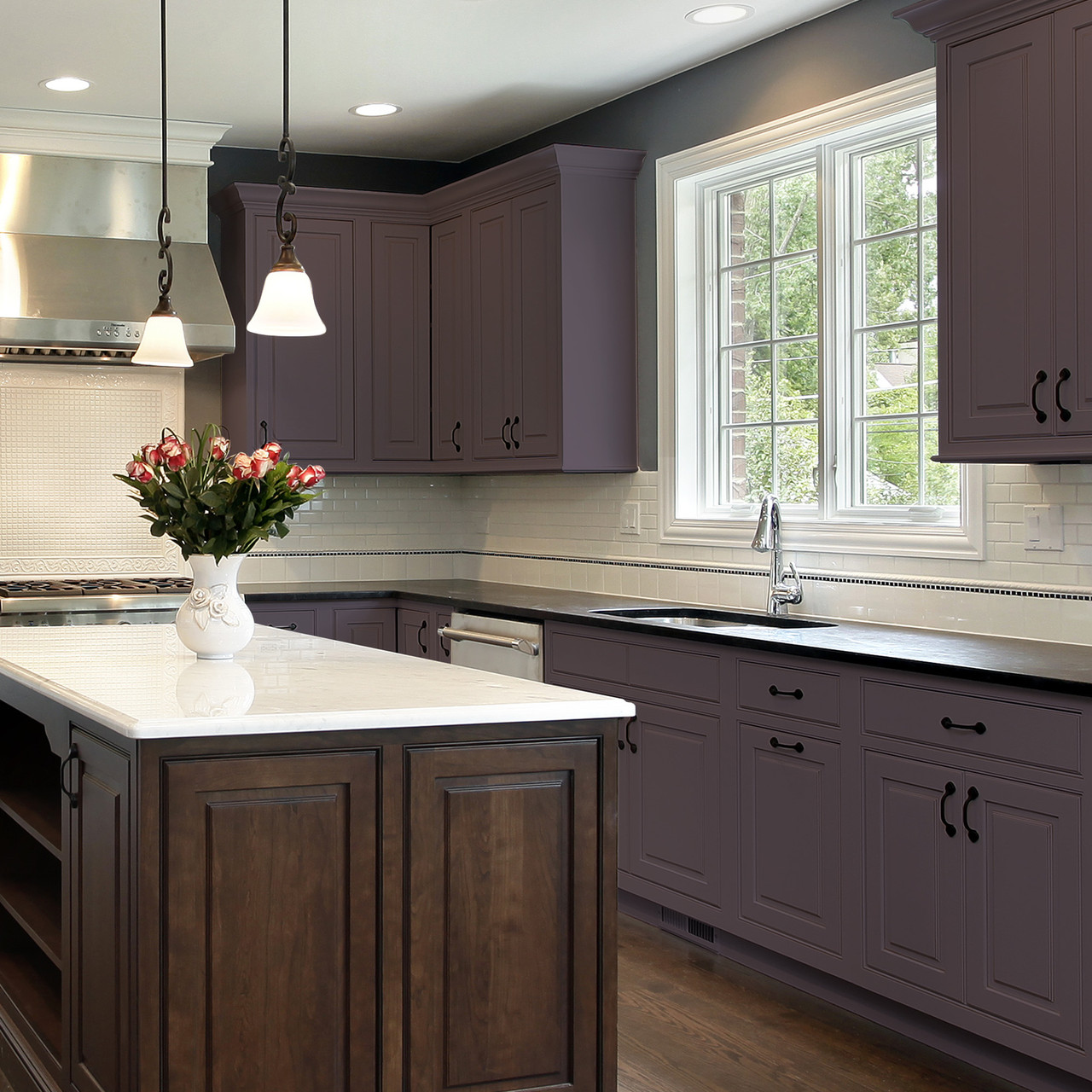 Grape Soda Kitchen Cupboard Paint - Satin Purple Finish